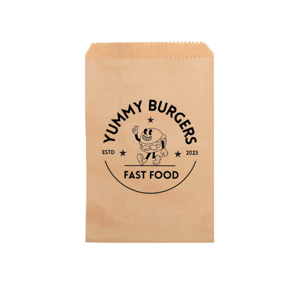 Custom Print Flat Paper Bags Small - Paper Boss